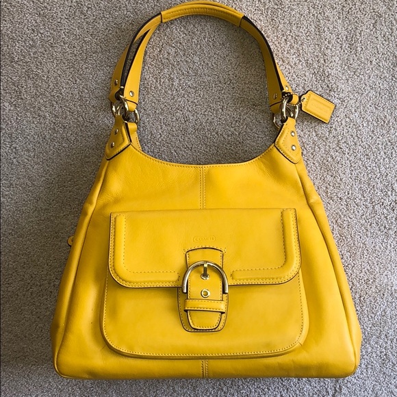 Coach | Bags | Like New Rare Coach Leather Handbag Sunshine Yellow ...